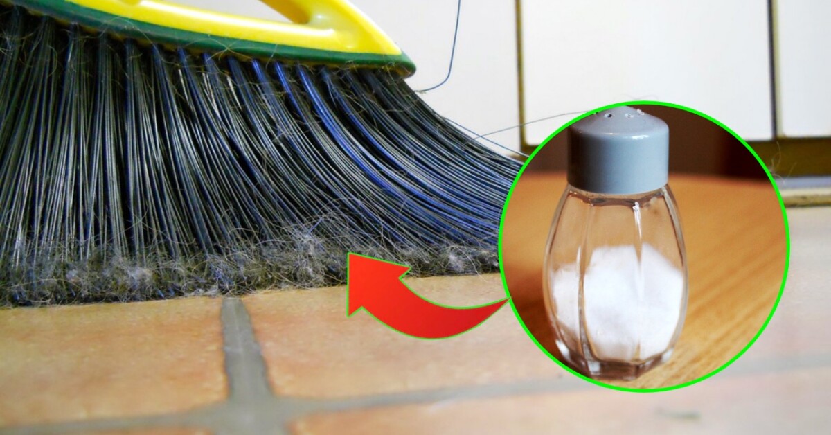 Using the Salt on the Broom Trick to Clean Your Floors