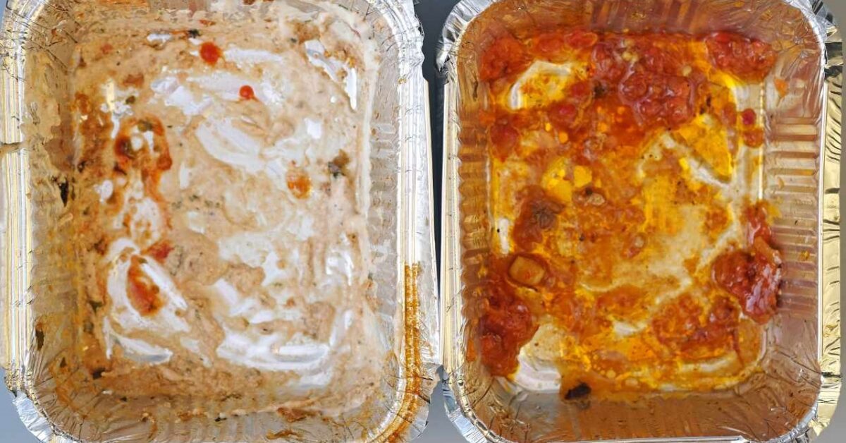 Where You Throw Away Aluminum Trays Soiled With Food